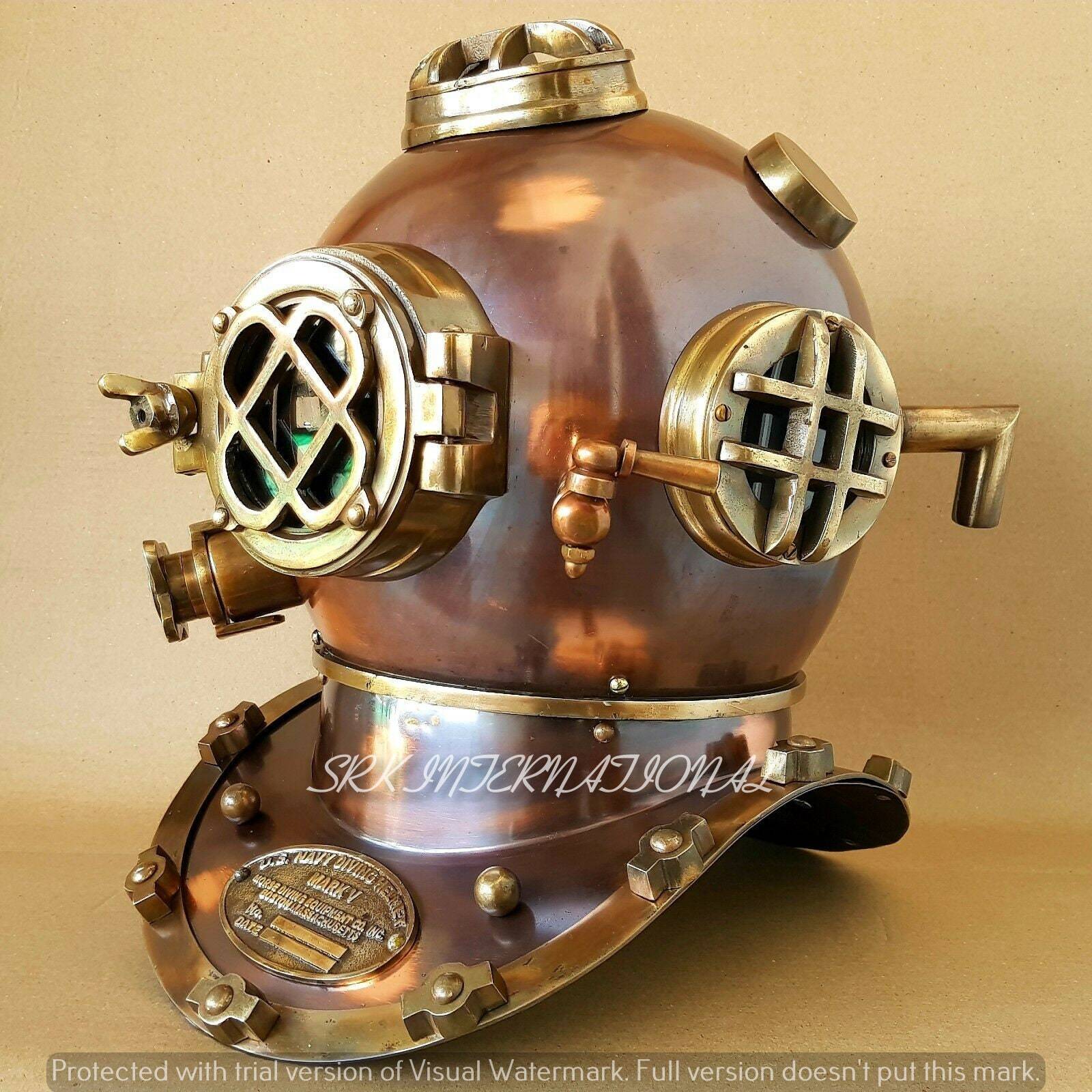 Antique 18 Diving Helmet Deep Sea U.S Navy Mark V Scuba Divers Helmet ...