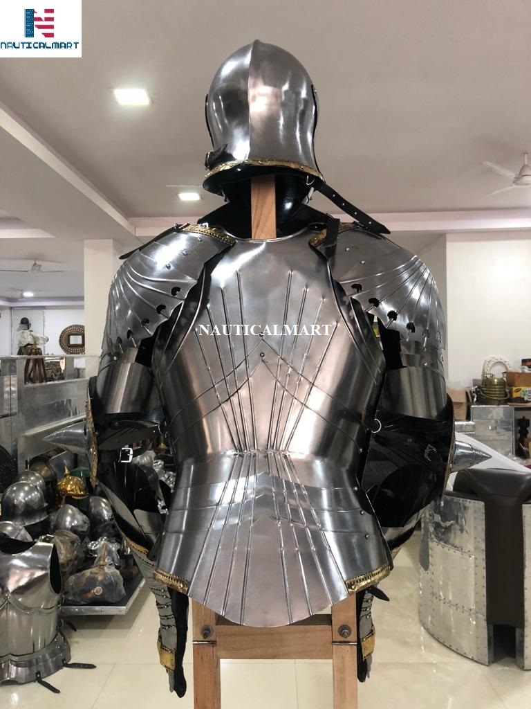 NauticalMart Medieval Gothic Half Suit of Armor Combat Knight Halloween ...