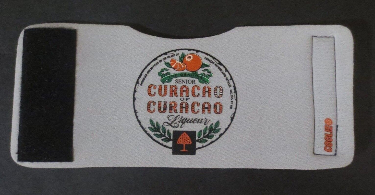 Curacao of Curacao Liqueur Koozie - Flap with sticky flap - Soda