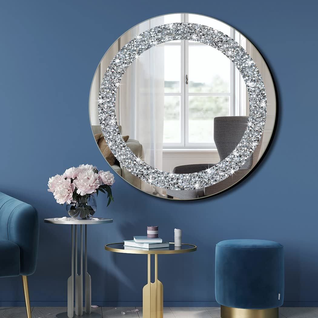 20X20X1 Inch Wall Hang Frameless Bling Style Gorgeous Glam Mirror ...