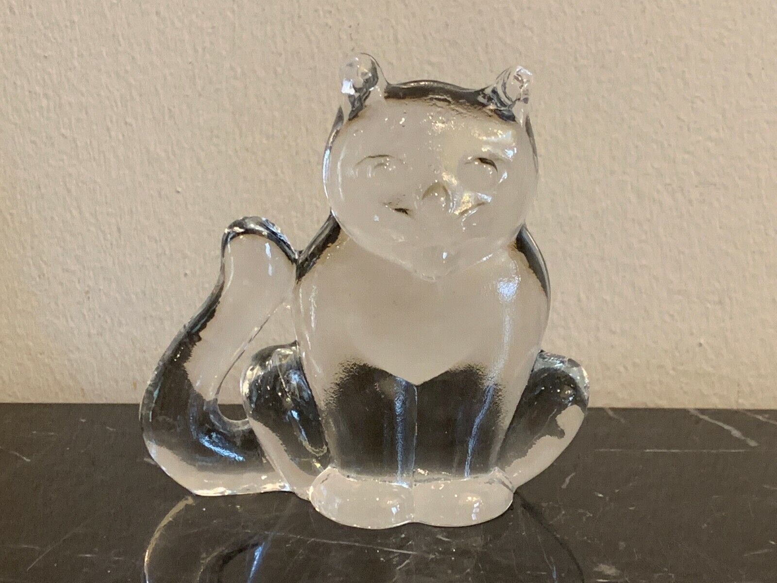 Kosta Boda Art Glass Zoo Series Crystal Cat Figurine Paperweight ...