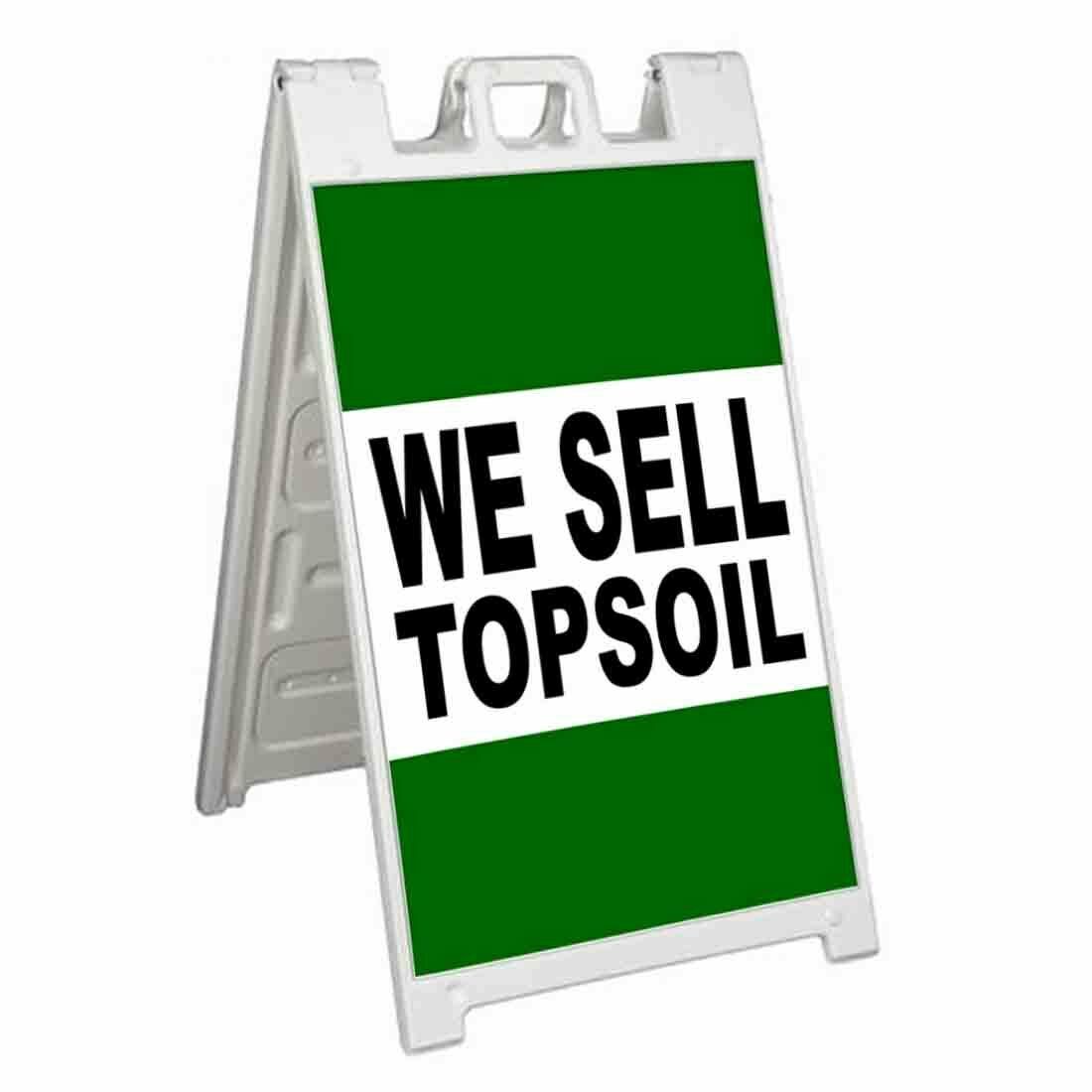 WE SELL TOPSOIL Signicade 24x36 Aframe Sidewalk Decal Sign Banner LAWN ...