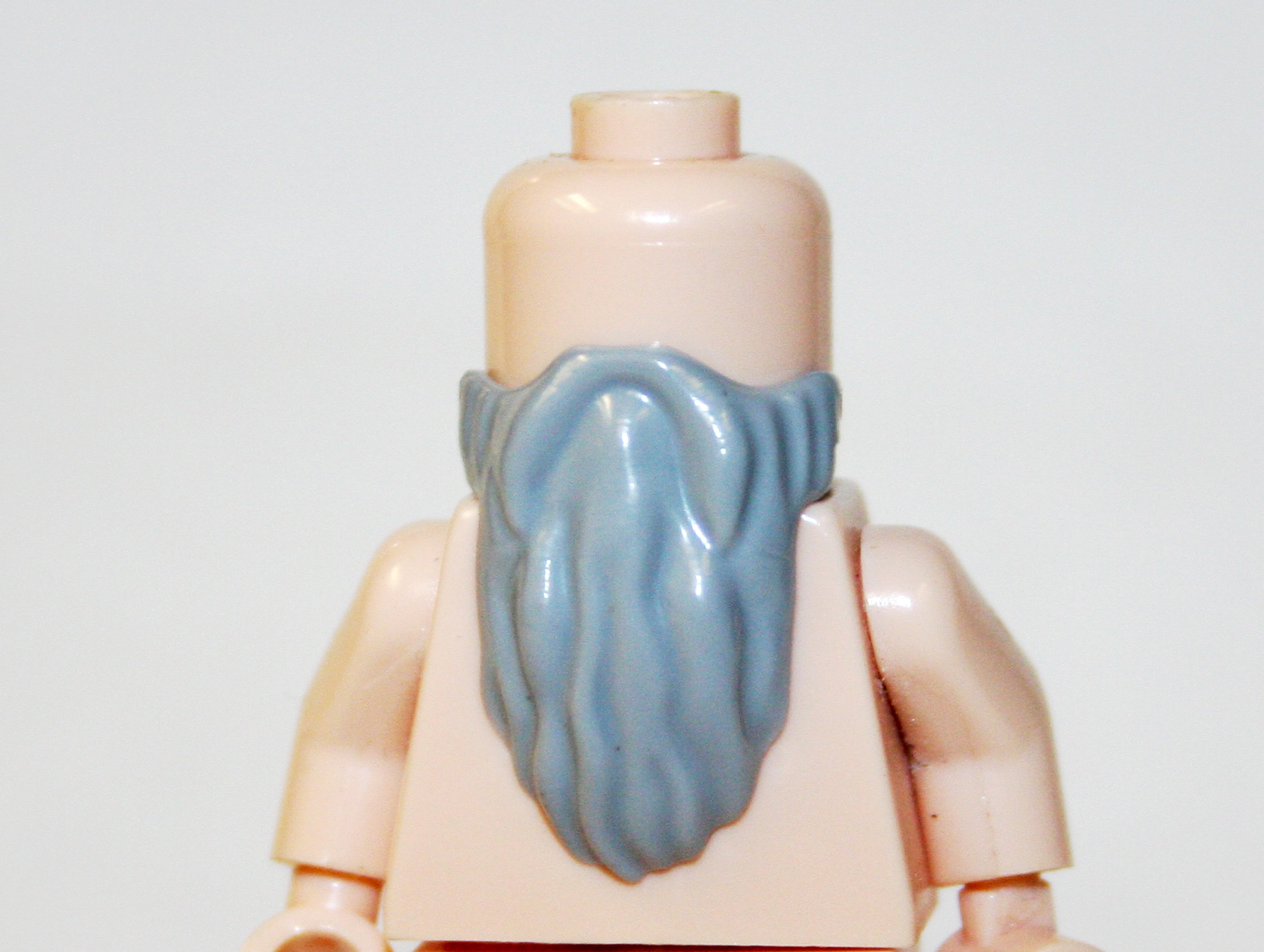 Long Grey Beard Facial Hair Piece For Minifigure US - LEGO (R) Minifigures