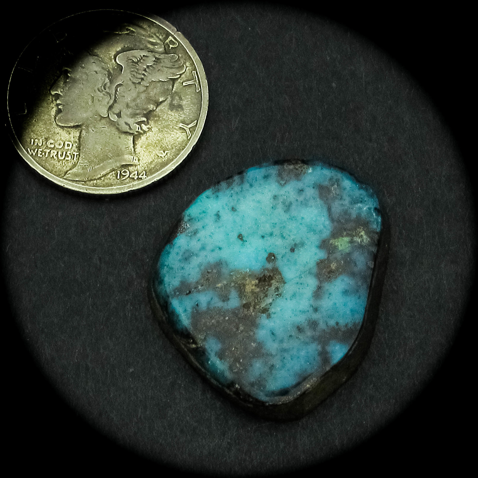 16.0 Rare Vintage Smokey Bisbee Turquoise Cabochon - Loose Diamonds ...