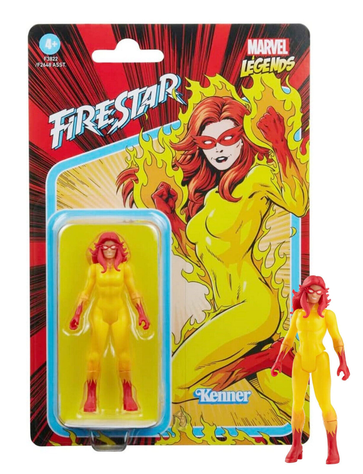 Kenner Marvel Legends Retro Firestar 3.75" Figure New in Package ...