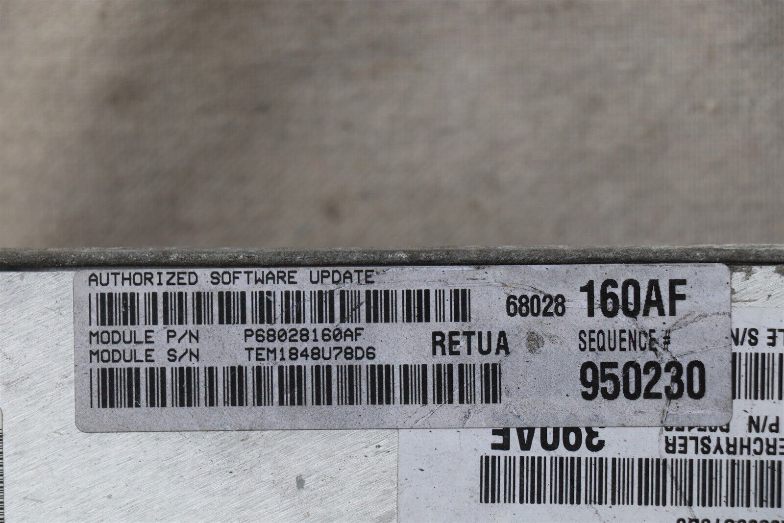 Dodge Chrysler Jeep Engine Control Unit Module ECU PCM ECM P68028160AF ...