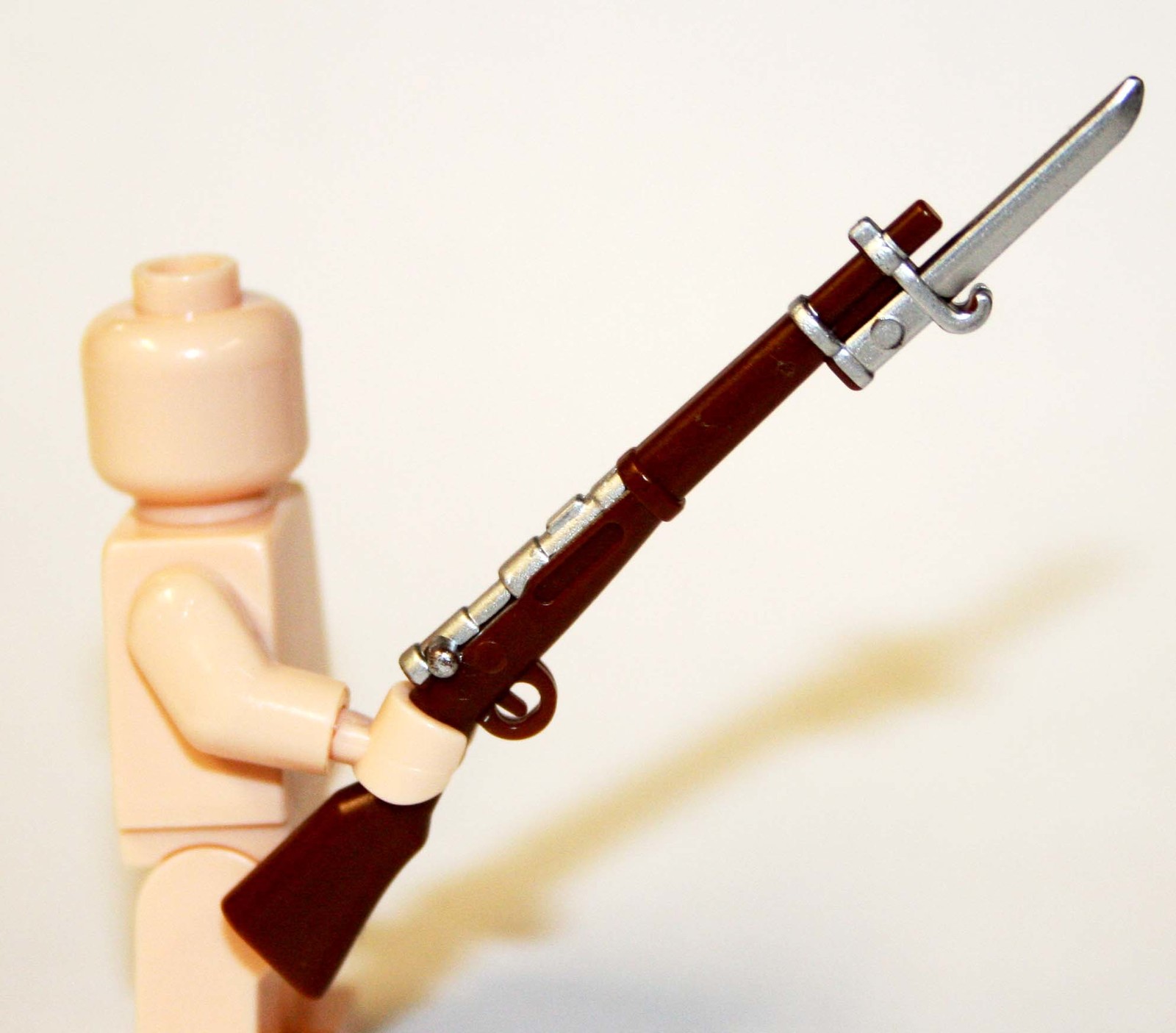 Minifigure Custom Toy Bolt Action Rifle with fixed bayonet weapon Gun ...