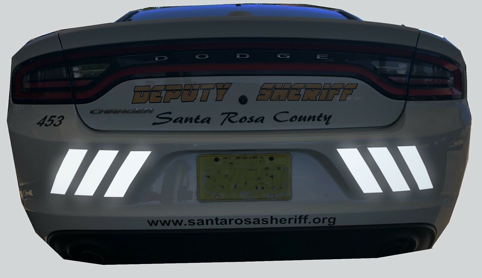 Shadow Chevrons Police Style (2x 3 Piece 6x12) Oralite Black/White EG ...