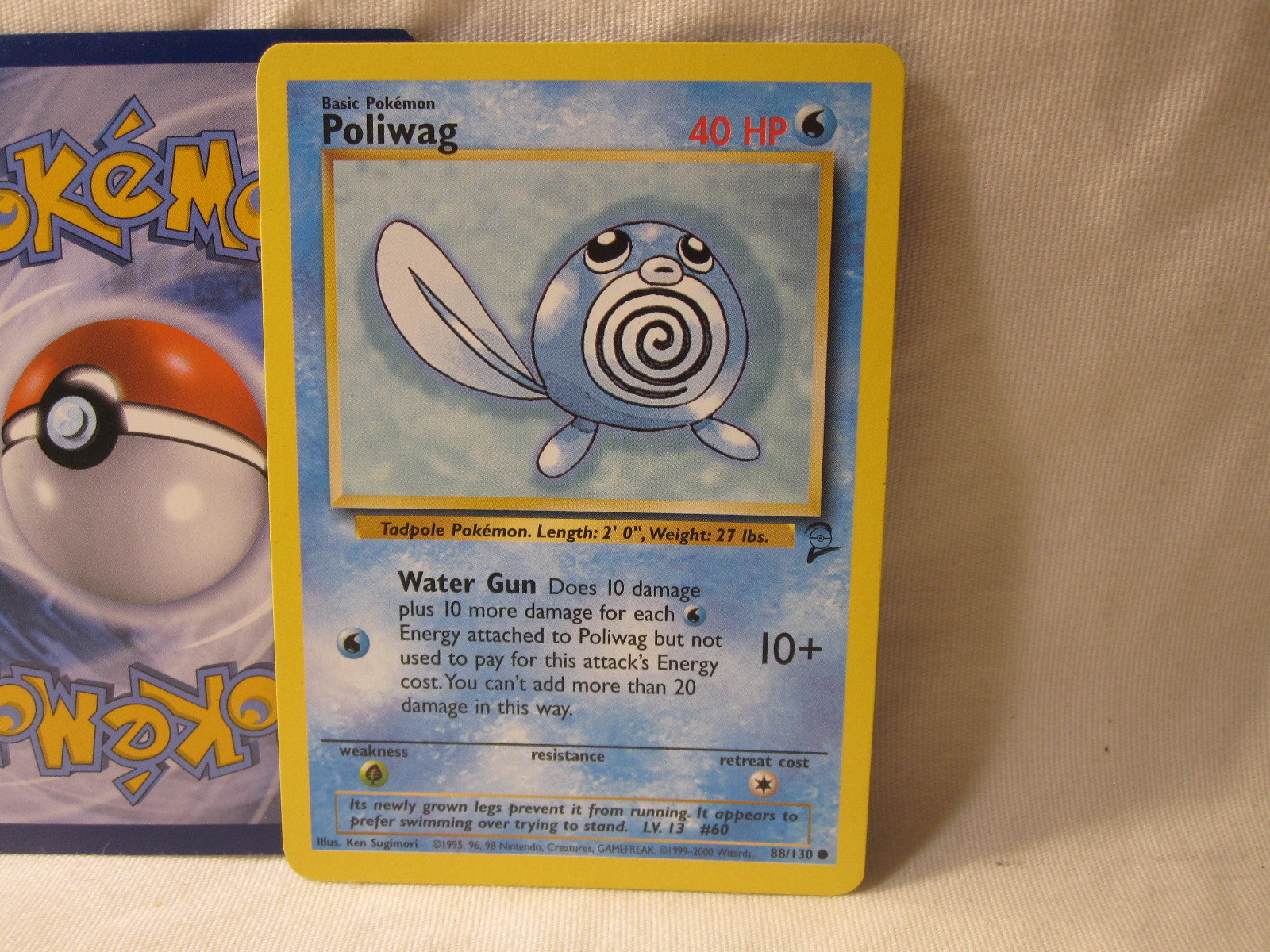 2000 Pokemon Card #88/130: Poliwag - Base Set 2 - CCG Individual Cards