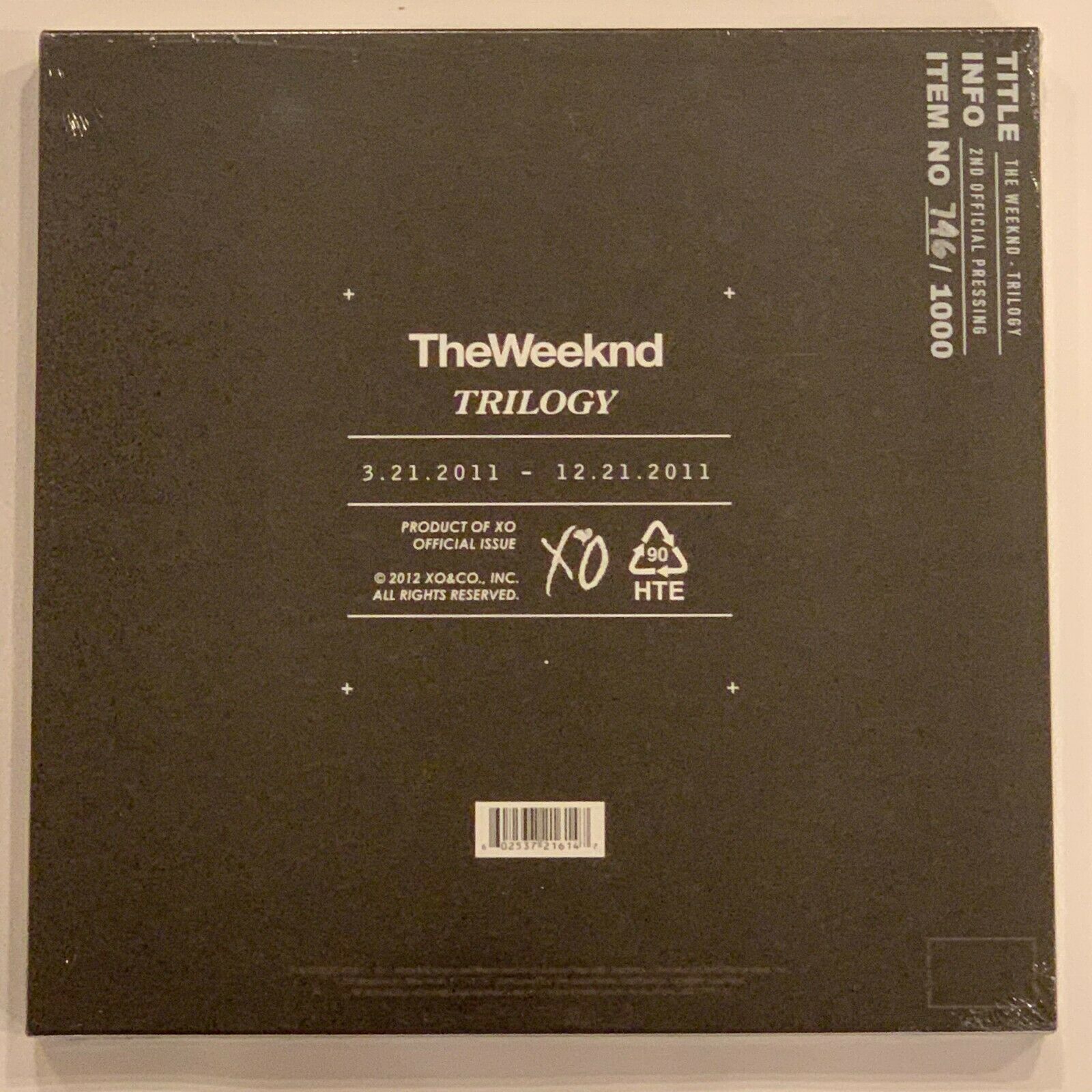 The Weeknd Trilogy 5 Year Anniversary 6LP Vinyl Limited 12" Record x ...
