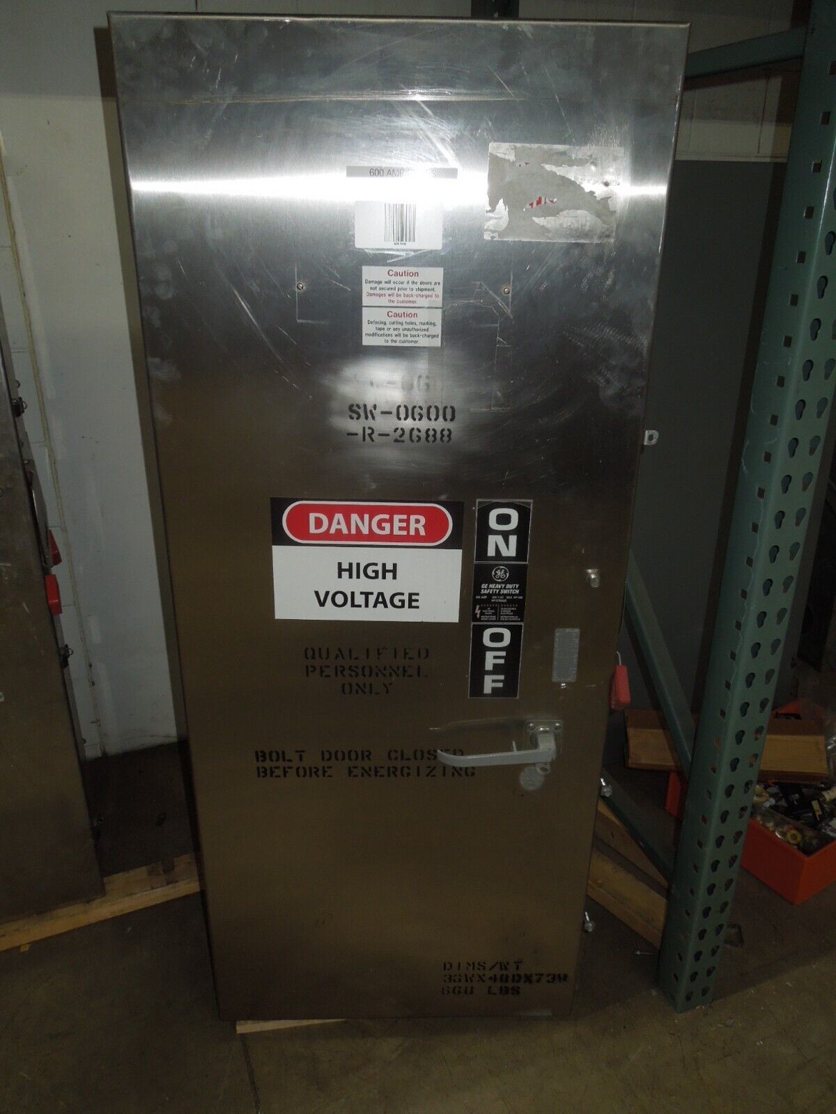 GE THN3365SS Heavy Duty Safety Switch Non-Fused 400A 3ph 3W 600V NEMA ...