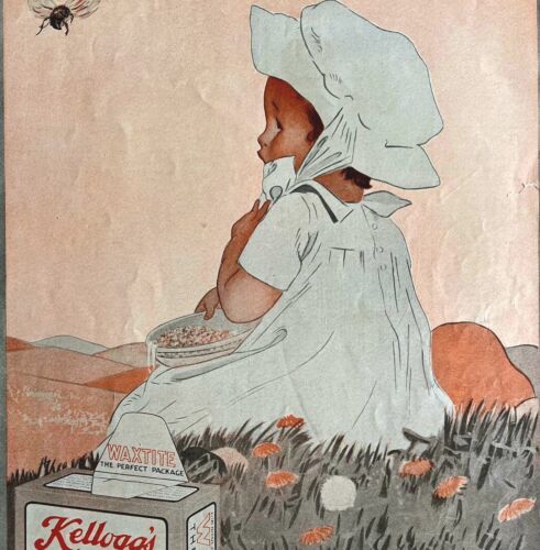 Kelloggs Toasted Corn Flakes 1910 Advertisement Miss Muffet Lithograph ...