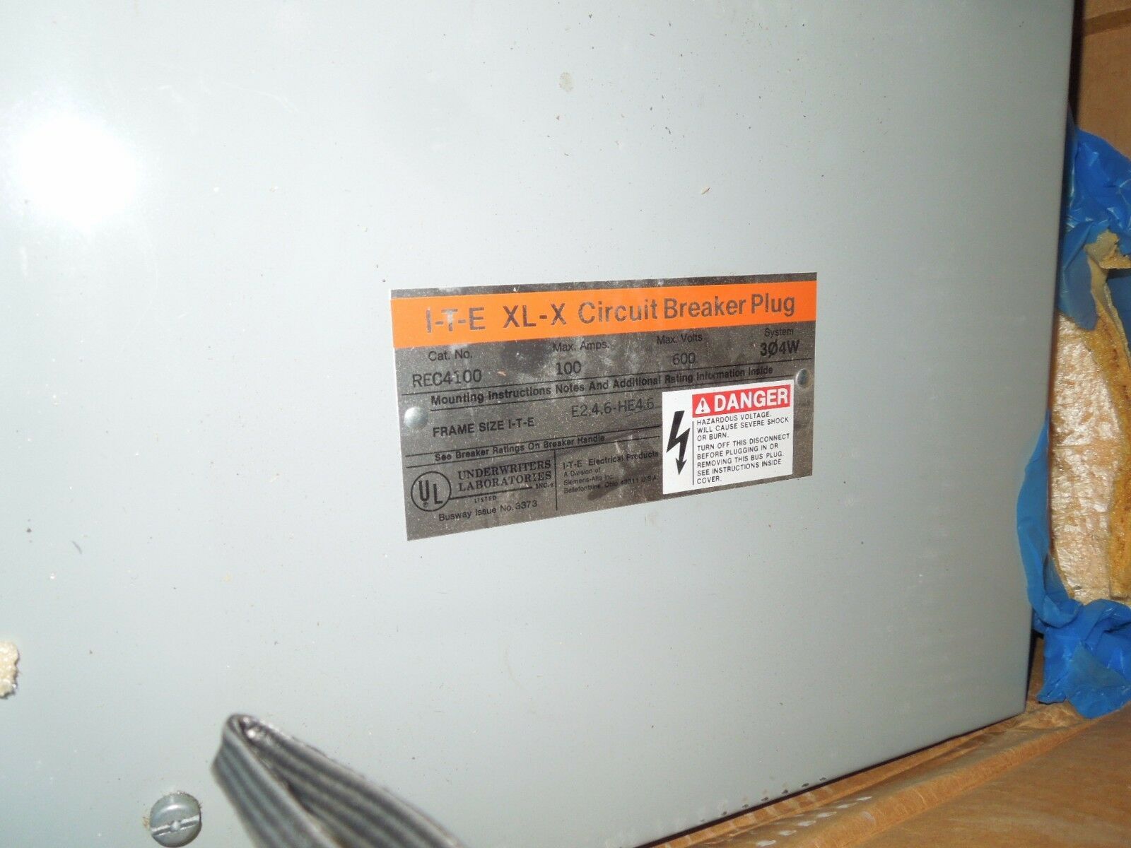 Siemens REC4100 100A 3ph 4W 600V ITE XL-X and 18 similar items