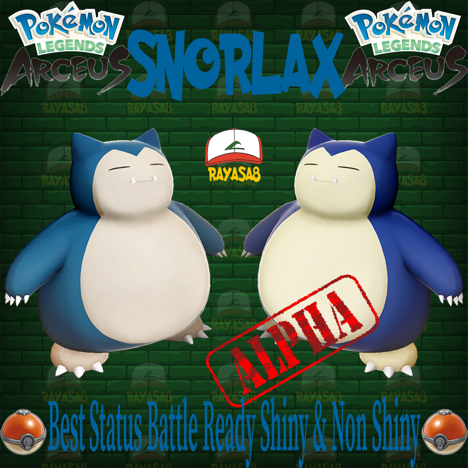 Snorlax Shiny Alpha 6iv Non Shiny Best Stats Pokemon Legends Arceus Home - Video Game Consoles