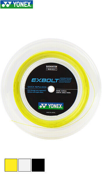 YONEX Exbolt 65 Badminton Racket Racquet String 0.65mm 22gauge 200m NWT ...