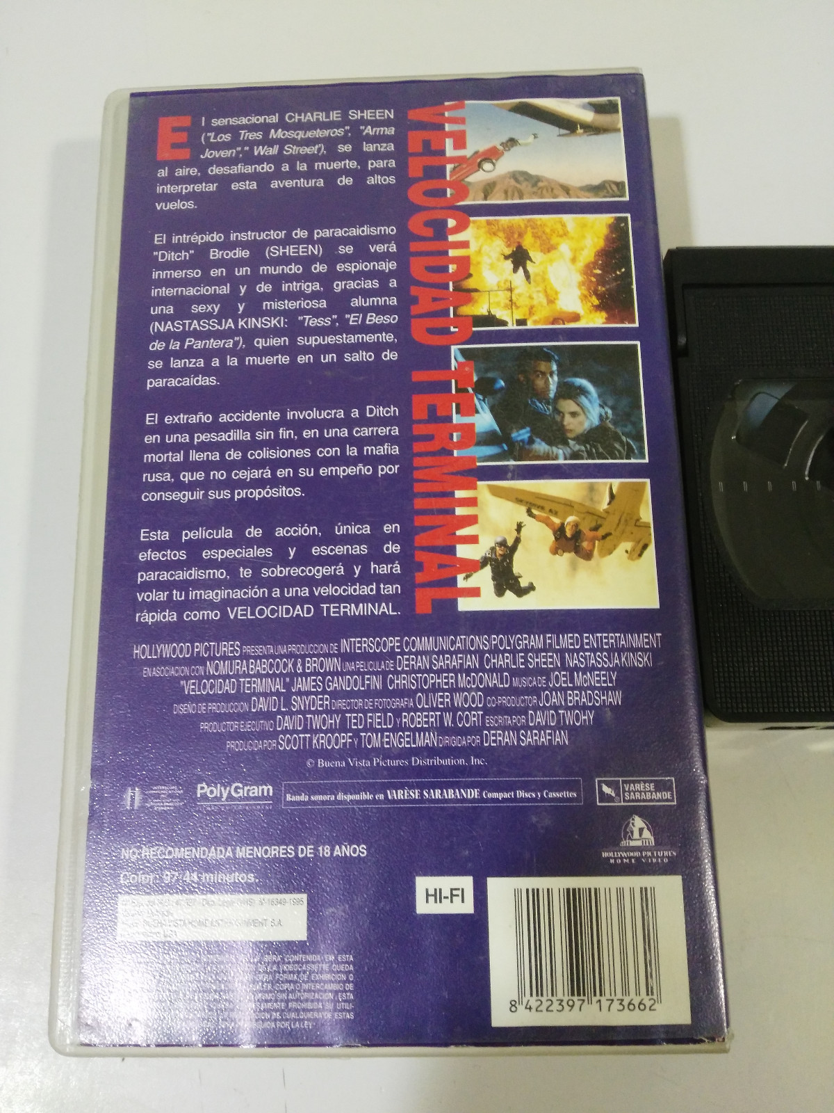 Speed Terminal Charlie Sheen Kinski VHS Tape Collectors Spanish - VHS Tapes