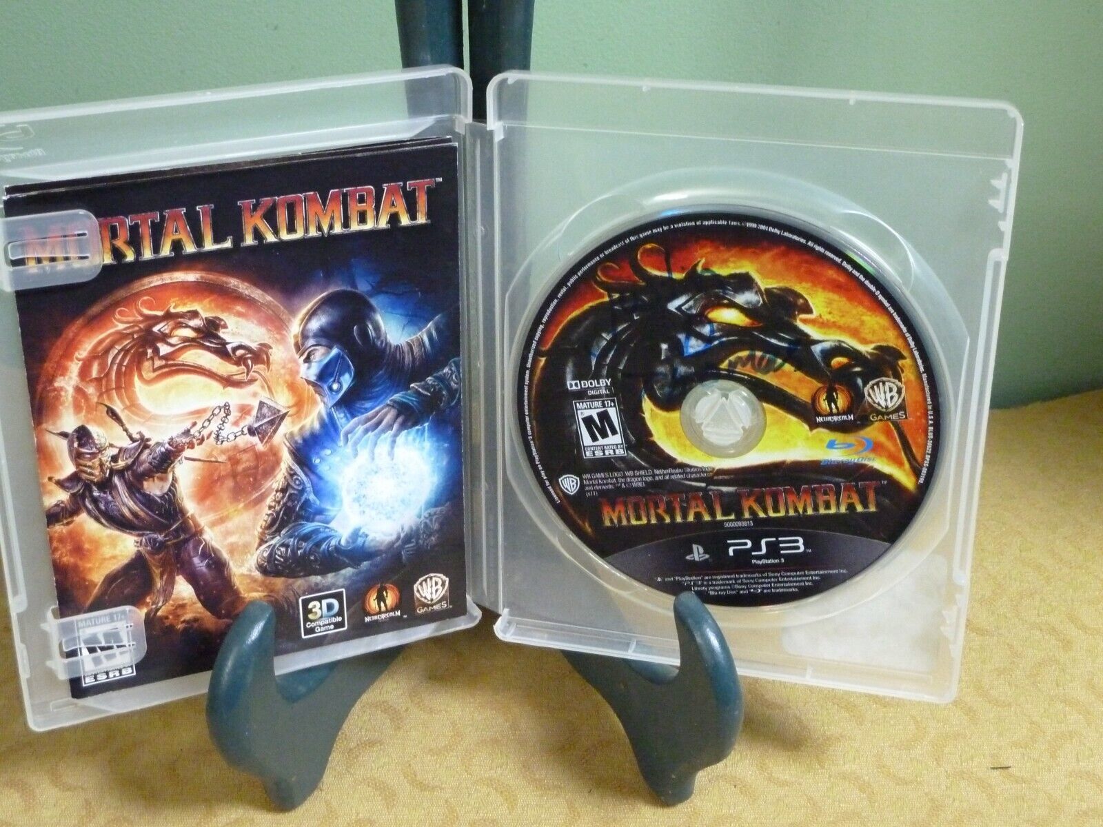 Mortal Kombat (Sony PlayStation 3 PS3, 2011) Includes Game Disc, Manual ...