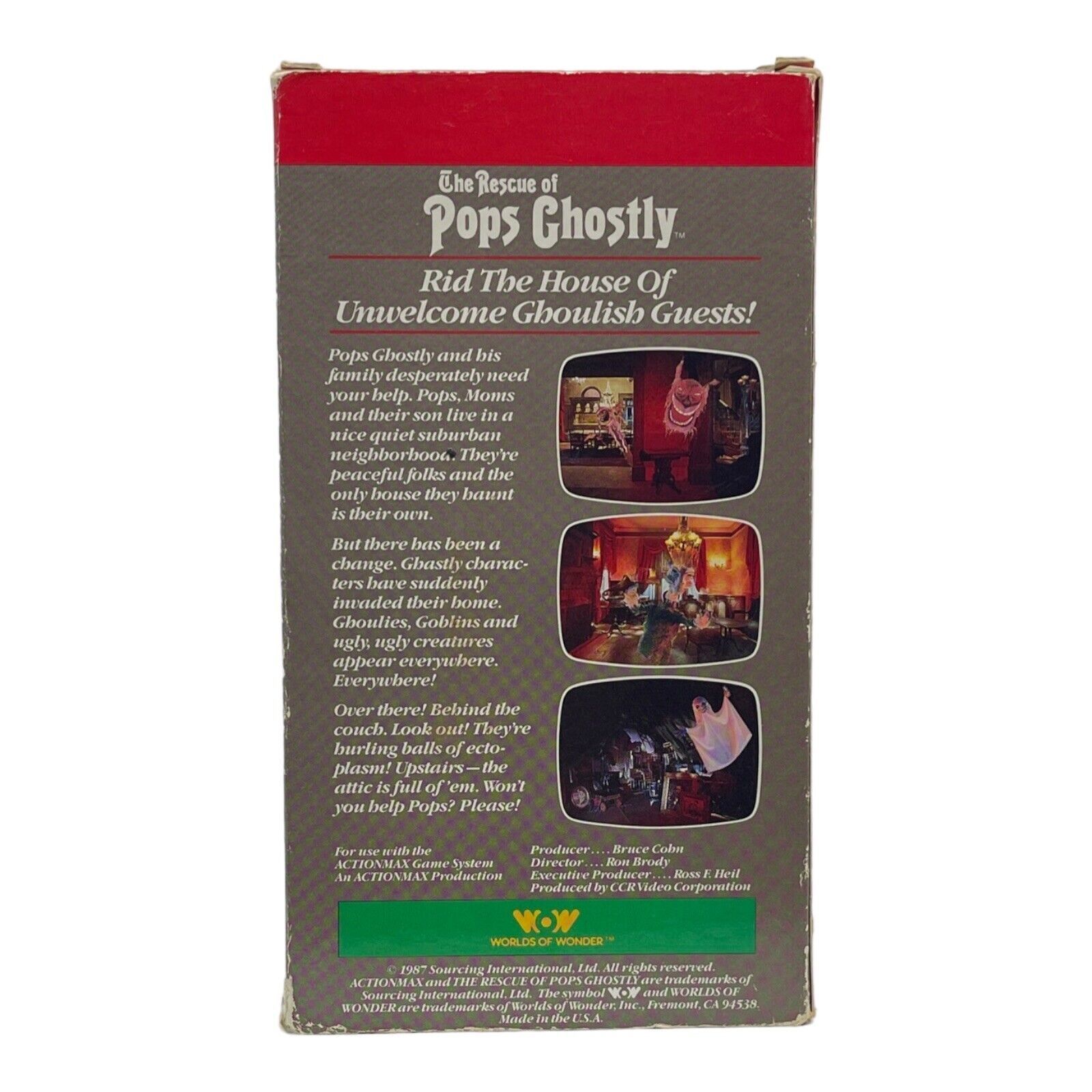 1987 WOW "ACTION MAX" (THE RESCUE OF POPS GHOSTLY) VHS Game Vintage ...