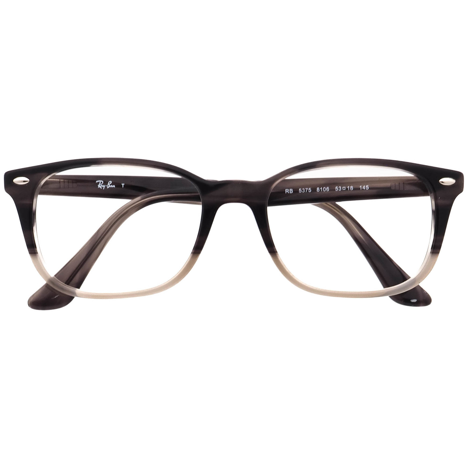 Ray-Ban Eyeglasses RB 5375 8106 Polished Grey Havana Square Frame 53 ...