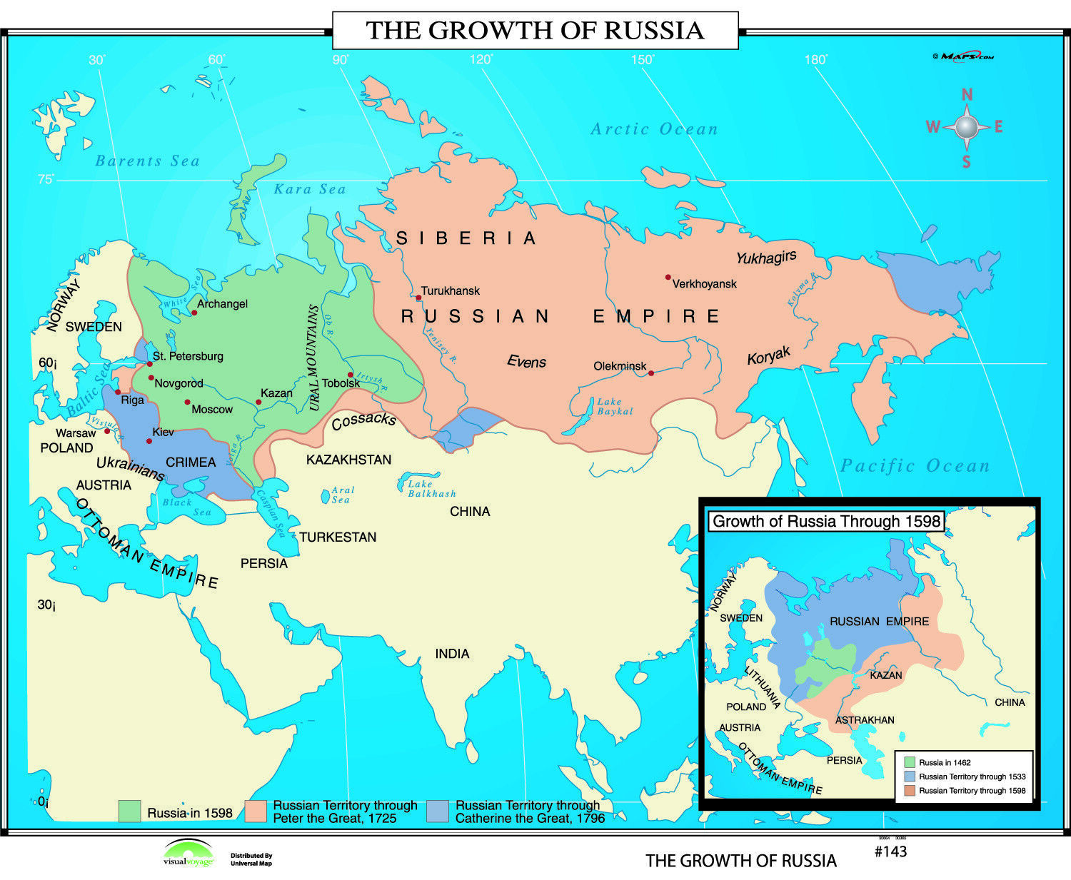 143 The Growth of Russia - Maps & Atlases