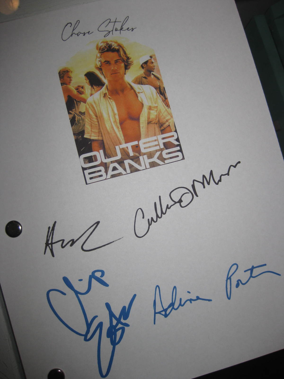 Outer Banks Signed TV Pilot Script Screenplay X5 Autographs Chase ...