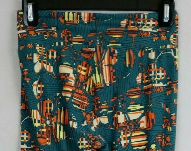 New LuLaRoe One Size Leggings Jade With Multi-Color Jungle Floral ...