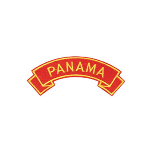 MARINE CORPS PANAMA MILITARY EMBROIDERED USMC RED SHOULDER ROCKER PATCH ...